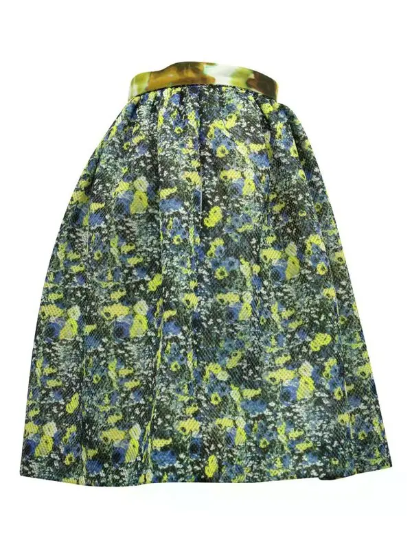 MSGM Floral-print Circle Skirt