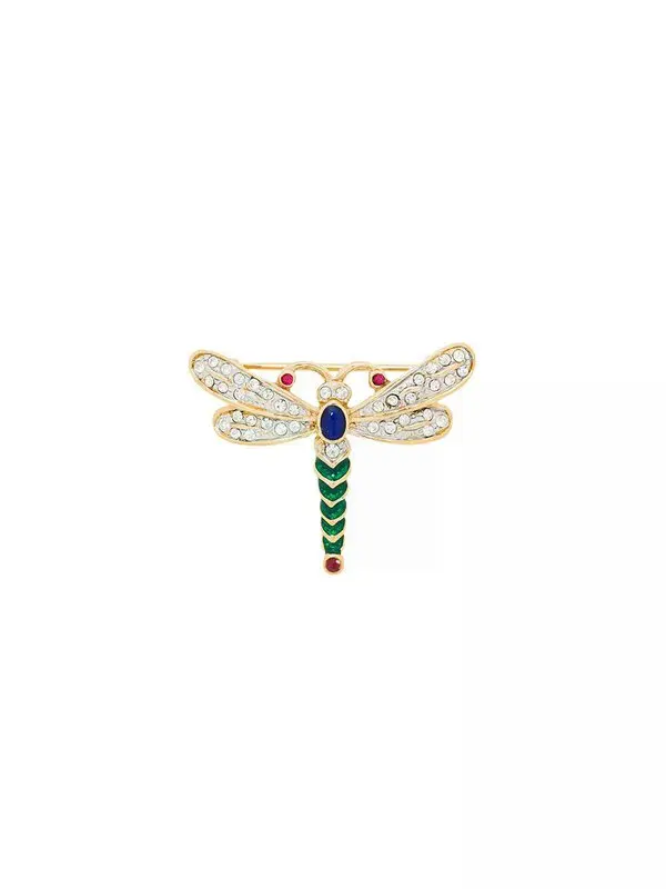 SUSAN CAPLAN 1970s Attwood & Sawyer Dragonfly Brooch - Gold