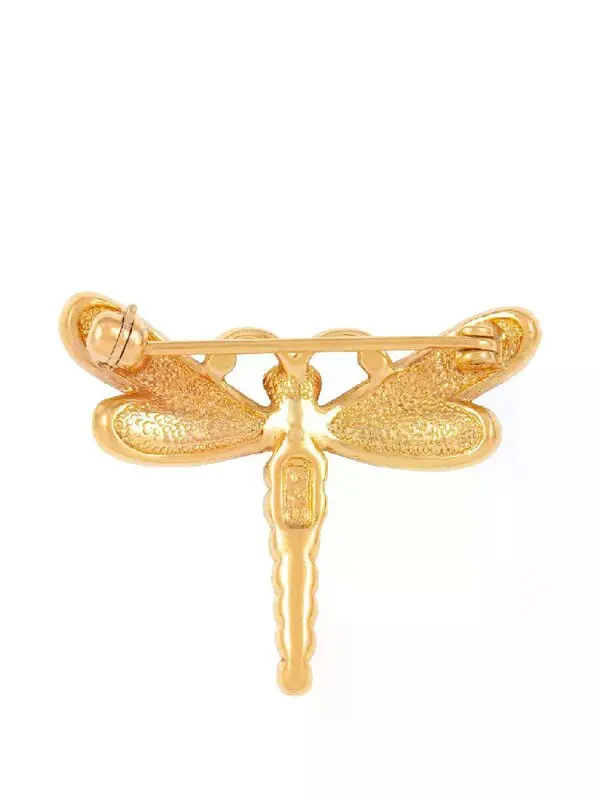 SUSAN CAPLAN 1970s Attwood & Sawyer Dragonfly Brooch - Gold