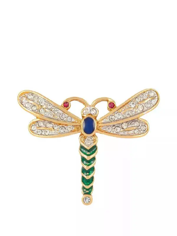 SUSAN CAPLAN 1970s Dragonfly Brooch - Gold