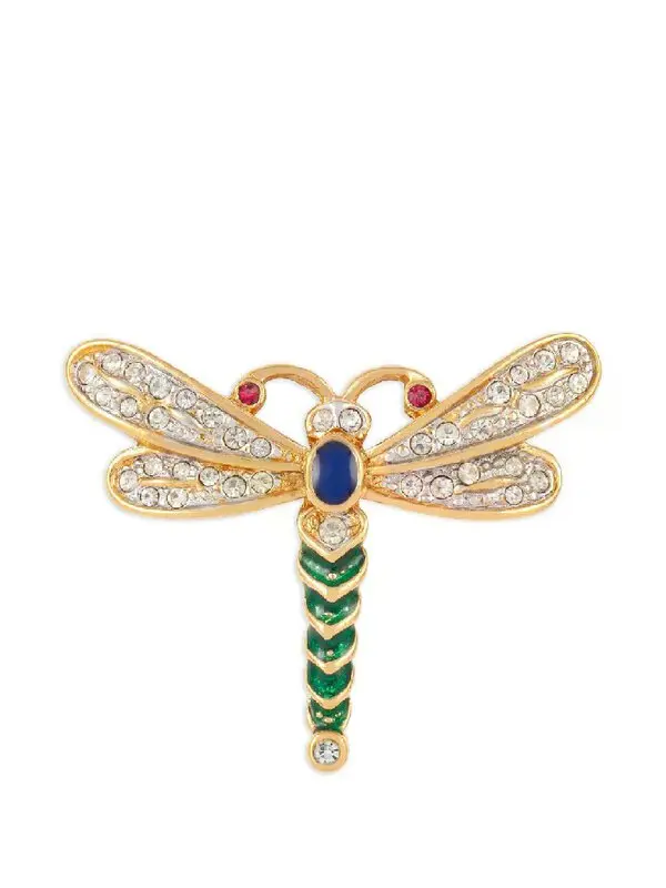 SUSAN CAPLAN 1970s Dragonfly Brooch - Gold