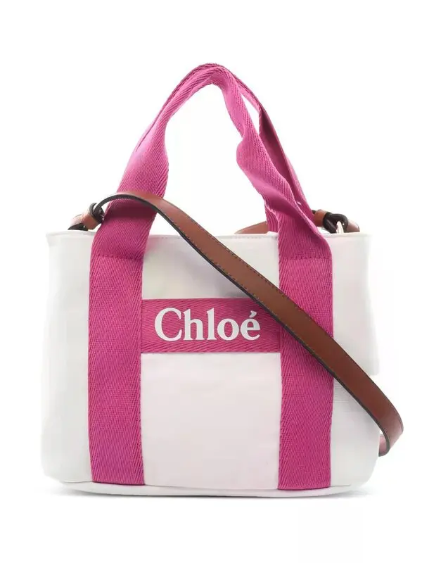 Chloé Canvas Tote Bag - White