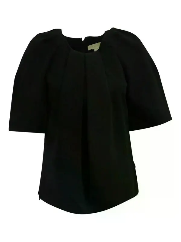 Stella McCartney Cotton Pleated Neckline Wide Sleeve Top