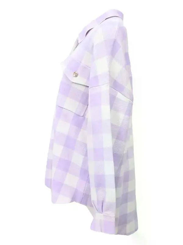 Maje Michael Checkered Flap-pocket Shirt Jacket