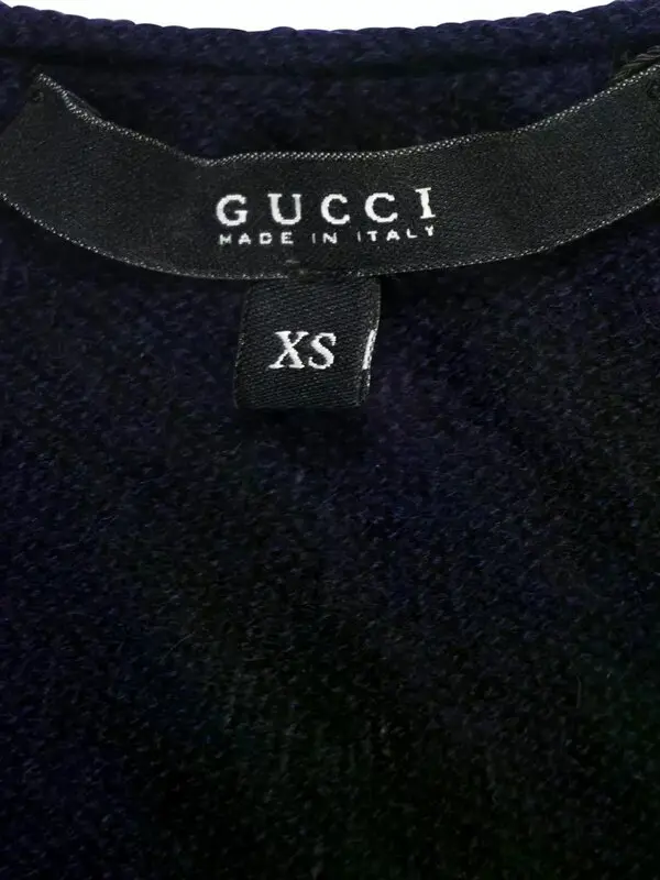 Gucci Knitted V-neck T-shirt