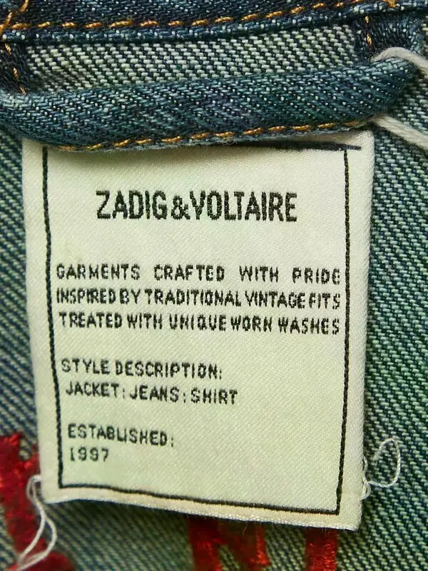 Zadig&Voltaire Embroidered Denim Jacket