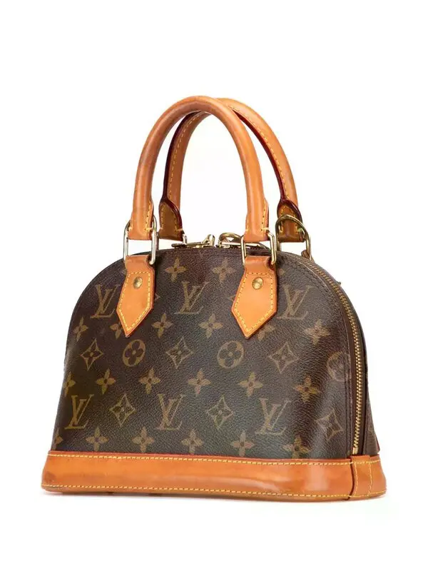LOUIS VUITTON 2021 Monogram Alma Bb Satchel - Brown