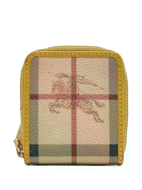 Burberry Checked Wallet - Neutrals