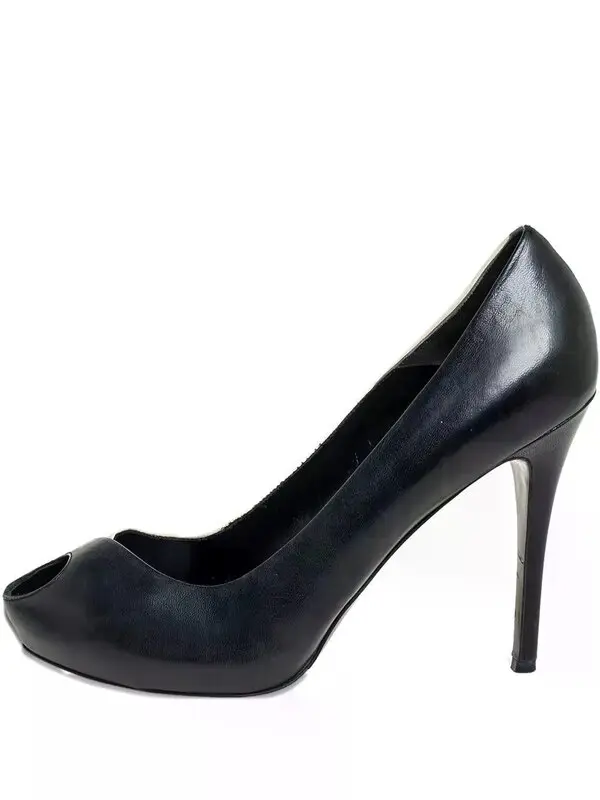 Alexander McQueen Peep-toe Leather Pumps