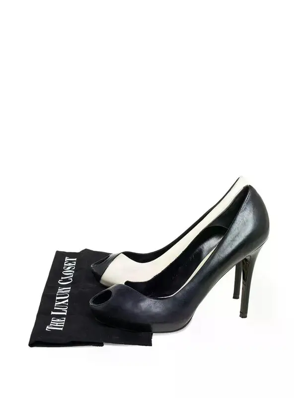 Alexander McQueen Peep-toe Leather Pumps
