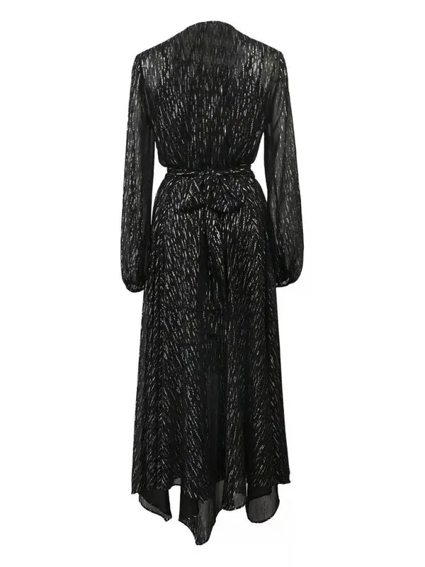 Maje Gathered Long-sleeve Midi Dress - Black