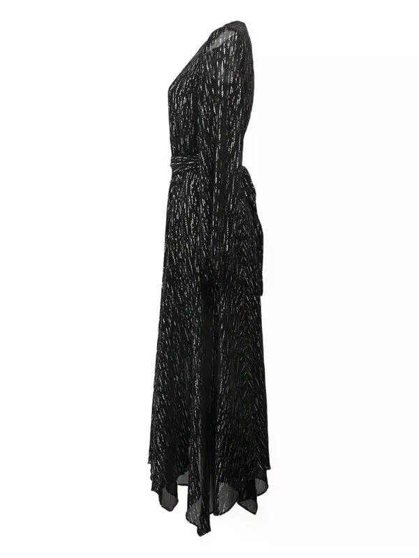 Maje Gathered Long-sleeve Midi Dress