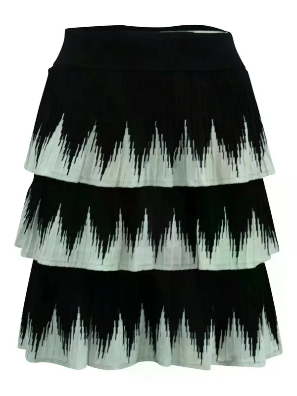 Maje Julia Tiered Skirt - Black