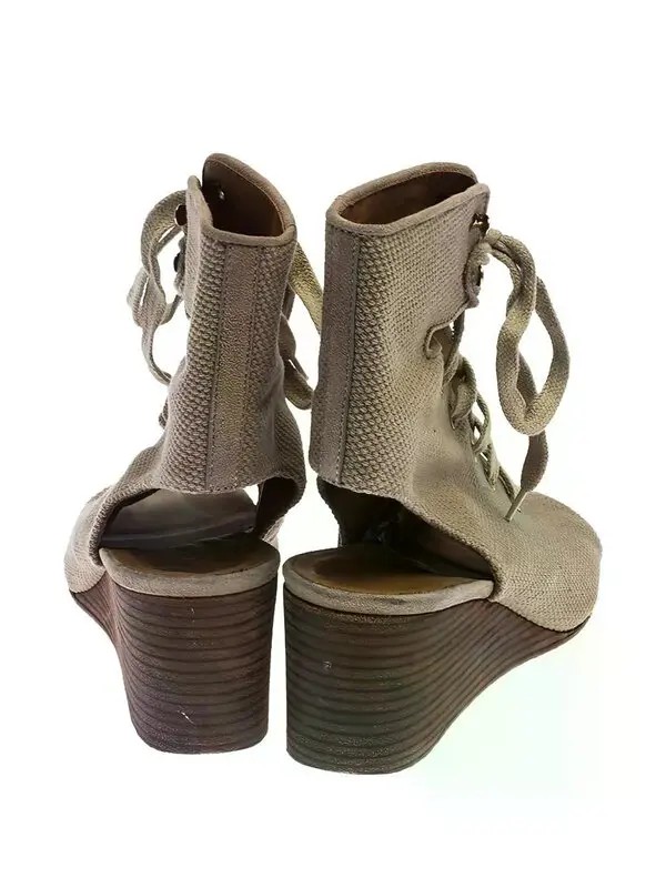 Chloé 55mm Lace-up Wedge Sandals