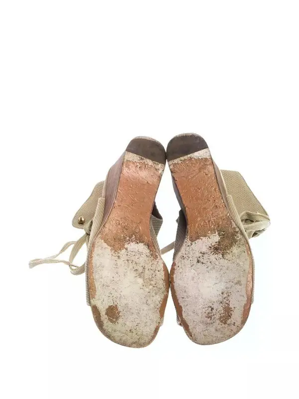 Chloé 55mm Lace-up Wedge Sandals