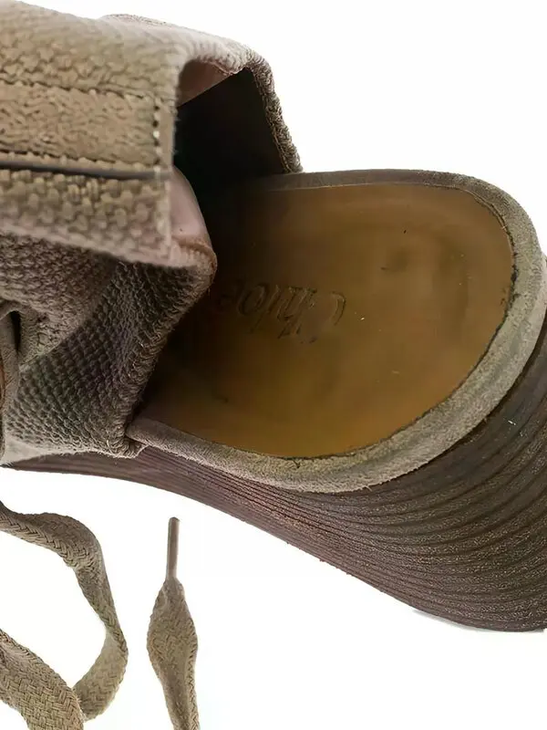 Chloé 55mm Lace-up Wedge Sandals