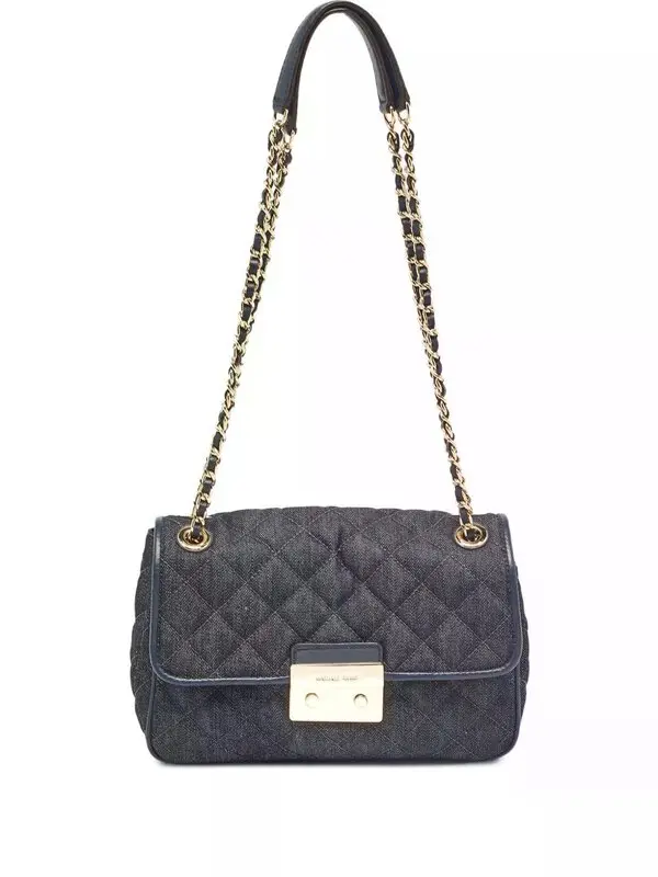 Michael Kors Sloan Quilted Denim Shoulder Bag