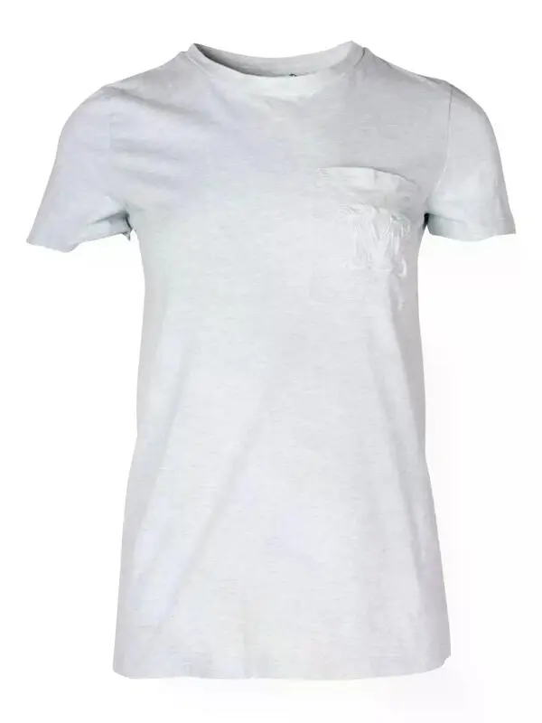 Max Mara Logo-embroidered T-shirt - Grey