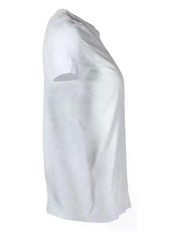Max Mara Logo-embroidered T-shirt - Grey