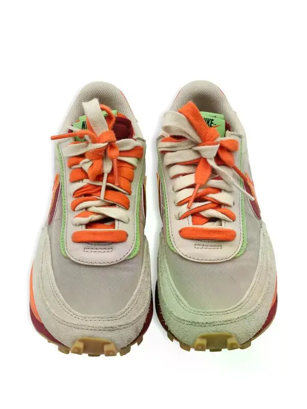 Nike X Sacai X Clot Ldwaffle Net Blaze Sneakers - Orange