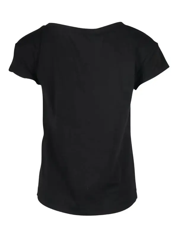 Moschino Cotton T-shirt With Heart Print - Black