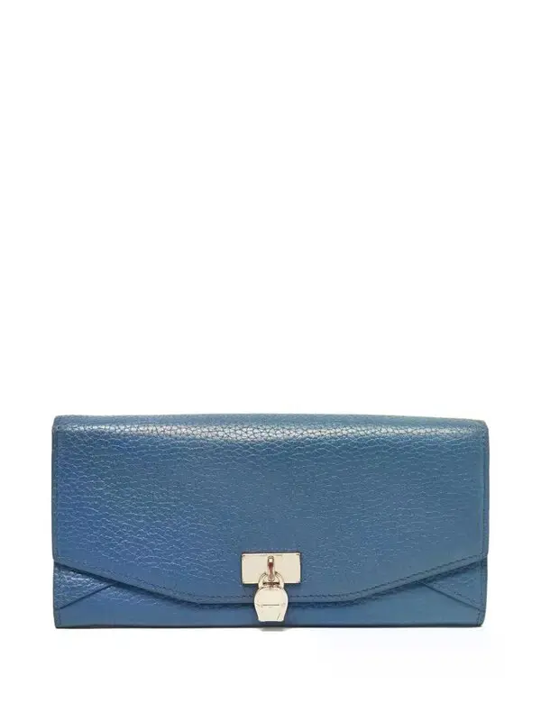 AIGNER Textured Flap Wallet - Blue