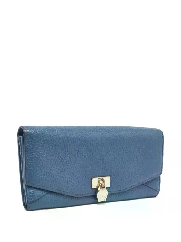 AIGNER Textured Flap Wallet - Blue