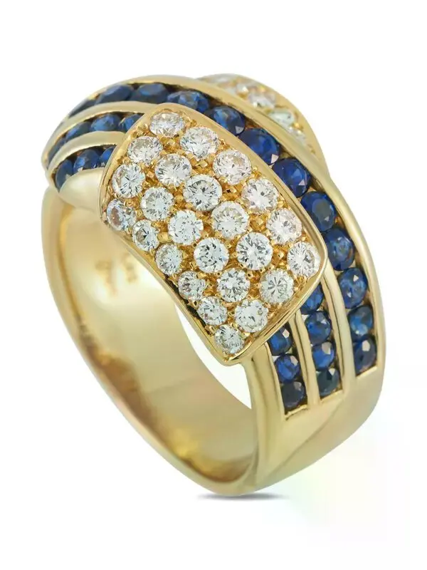 LB EXCLUSIVE 18k Yellow Diamond And Sapphire Ring - Gold