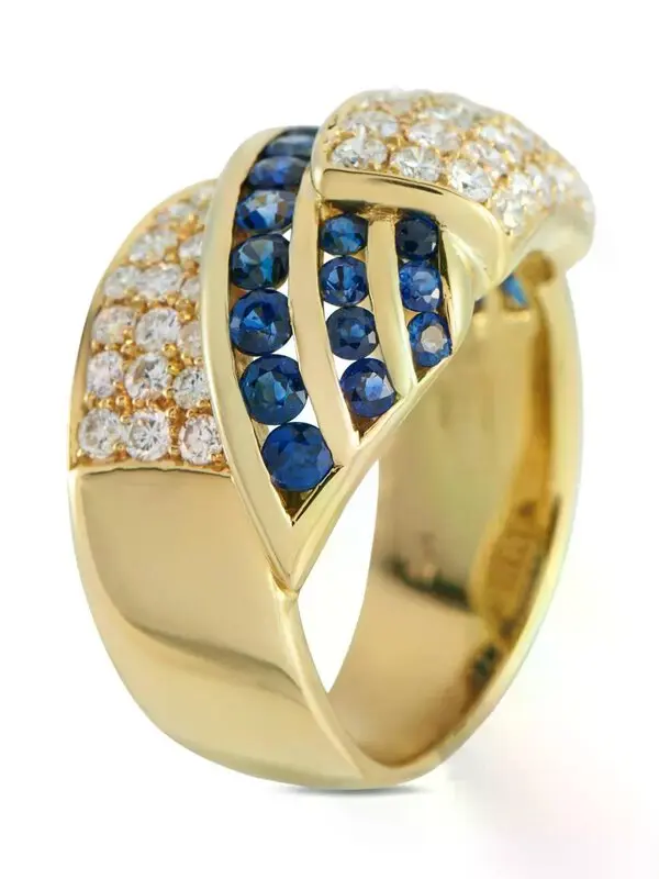 LB EXCLUSIVE 18k Yellow Diamond And Sapphire Ring