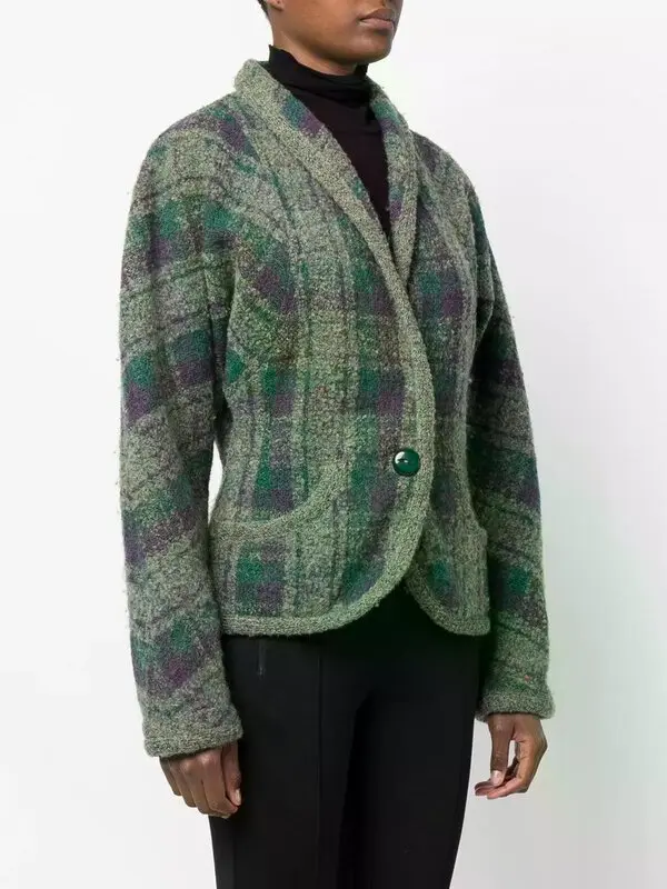 Missoni 1980s Plaid Jacket With Balloon Sleeves