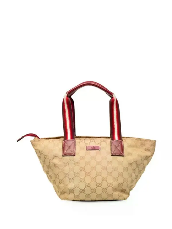 Gucci Gg Canvas Web Handbag - Brown