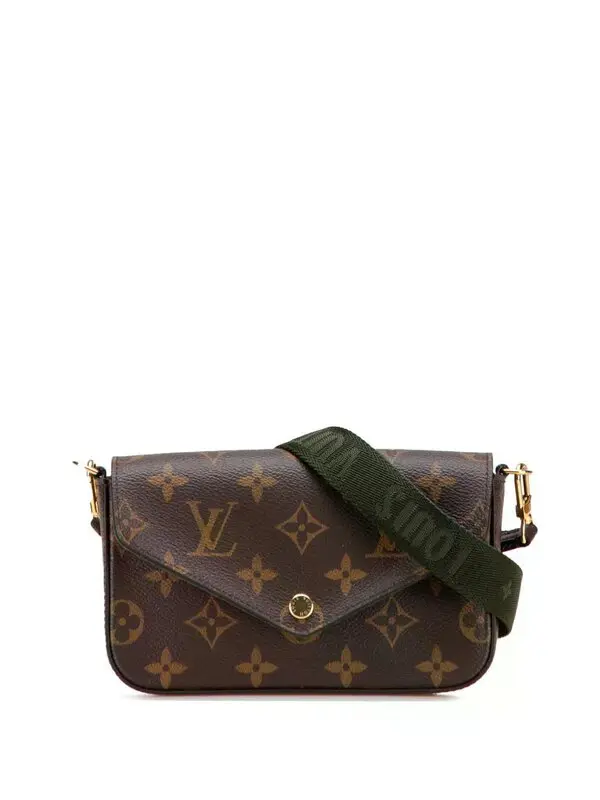 LOUIS VUITTON Monogram Felicie Strap And Go Crossbody Bag - Brown