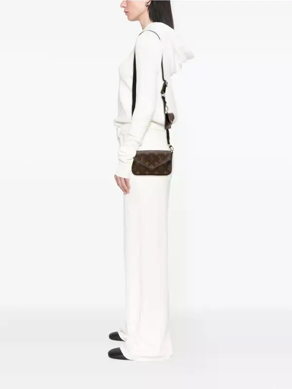 LOUIS VUITTON Monogram Felicie Strap And Go Crossbody Bag - Brown