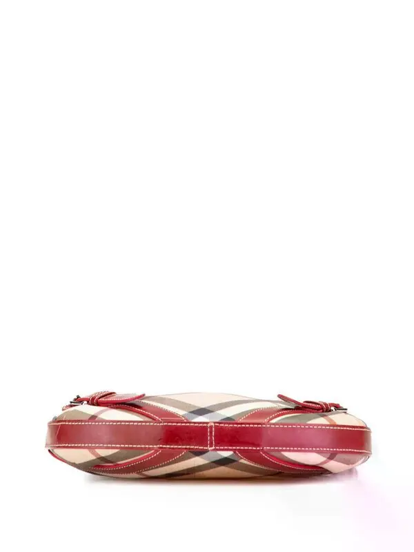 Burberry Supernova Check Coated Canvas Larkin Hobo Bag - Brown