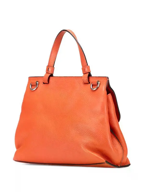 Gucci Leather Bamboo Daily Satchel - Orange