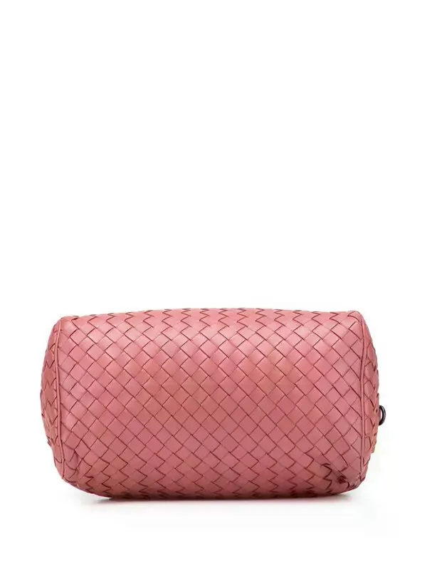Bottega Veneta Nappa Intrecciato Bosto Boston Bag - Pink