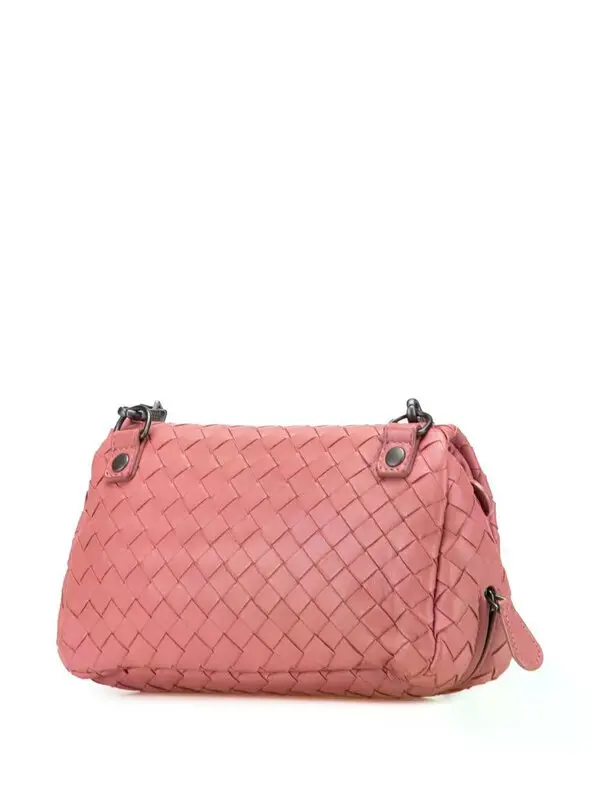 Bottega Veneta Mini Nappa Intrecciato Expandable Chain Crossbody Bag - Pink