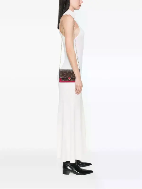 LOUIS VUITTON Monogram Flore Wallet On Chain Crossbody Bag
