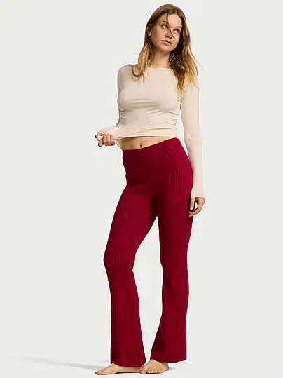 Victoria's Secret Luxe Cable-knit Flare Lounge Pants