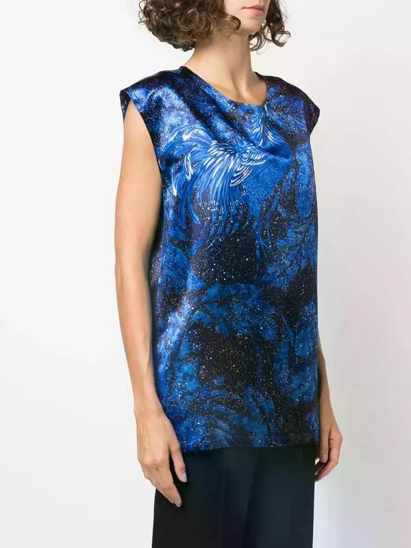 Yohji Yamamoto 2000s Leaf-print Blouse