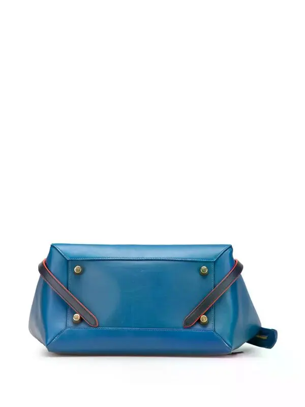 Celine 2015 Mini Tricolor Belt Bag Satchel - Blue
