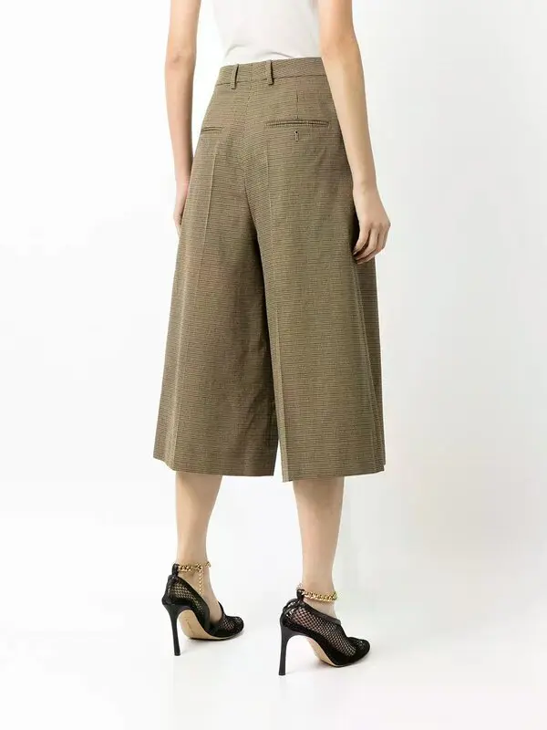 Celine 2019 Check-print Wool Culottes