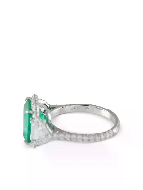 Kwiat Platinum, Emerald, And Diamond Ring