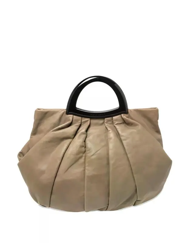 Giorgio Armani Pleated Leather Handle Bag