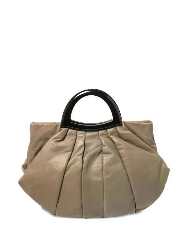 Giorgio Armani Pleated Leather Handle Bag