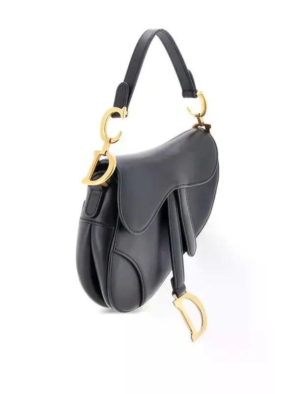 Dior Saddle Handbag Leather Mini Shoulder Bag - Black