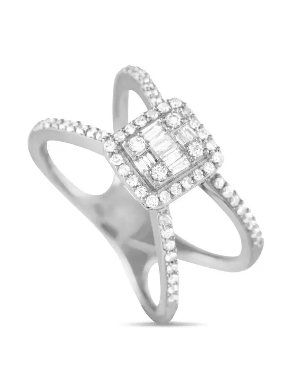 LB EXCLUSIVE 14k White Gold Diamond Ring - Silver