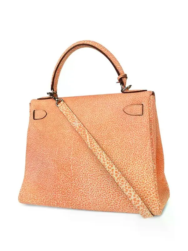 Hermès 2002 Kelly 28 Retourne Handbag - Orange