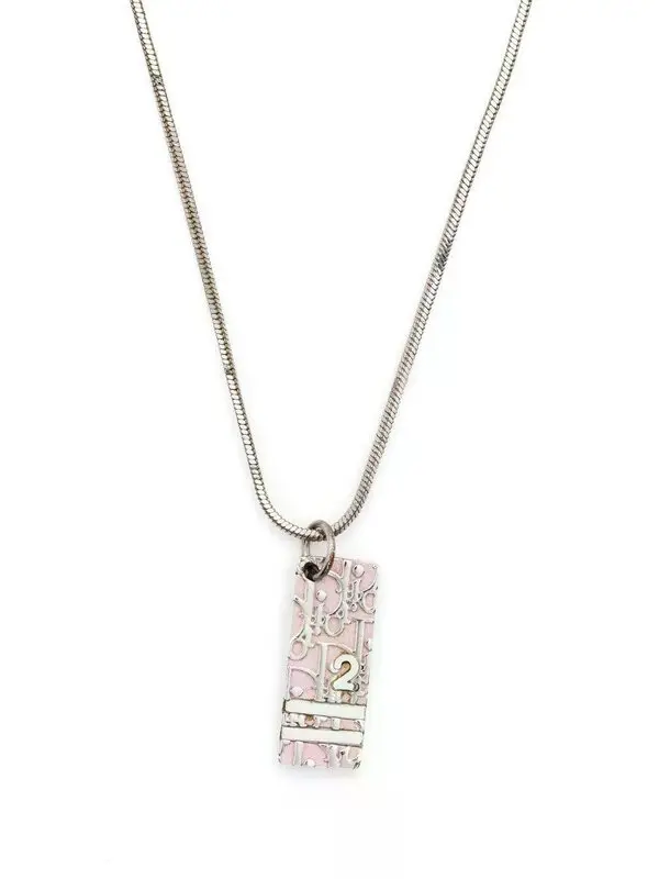 Dior 2000s Trotter Pendant Necklace - Silver