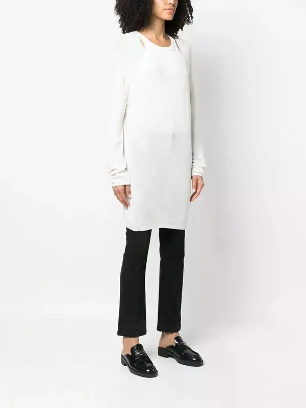 Prada 2000s Longline Plunge T-shirt